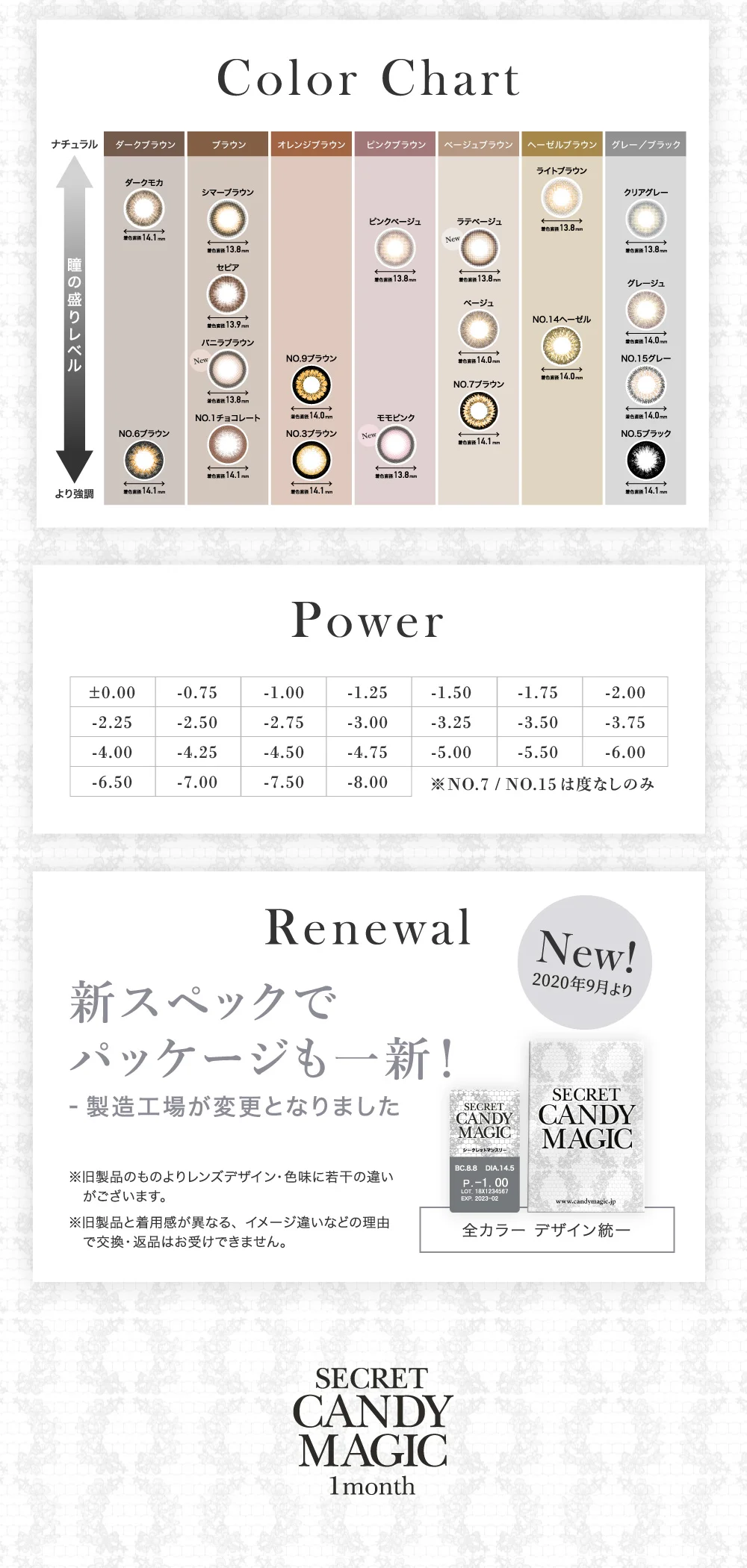 secret candymagic 1month(シークレット キャンディーマジック使用期限1ヶ月)│コンタクトレンズの通販ならLENS LiST公式